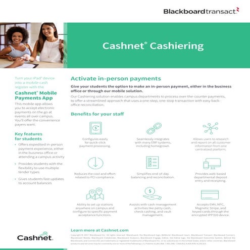 Blackboard Transact Capabilities Brochure | PDF