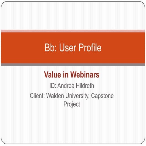 Bb user profile | PPT