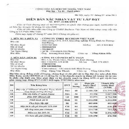 Bb xac nhan vat tu lap dat (lastest) | PDF