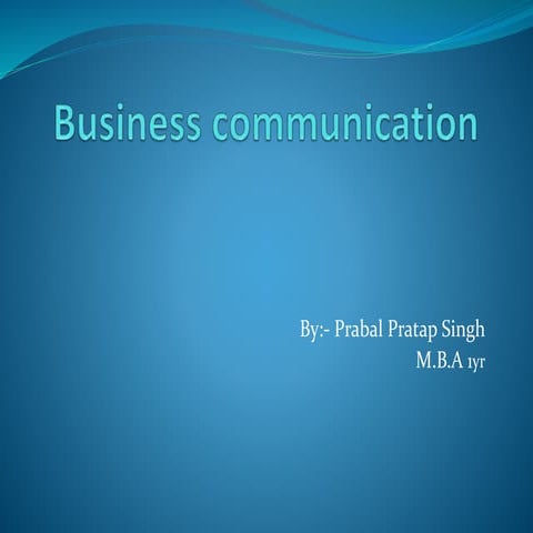 Business communication | PPT