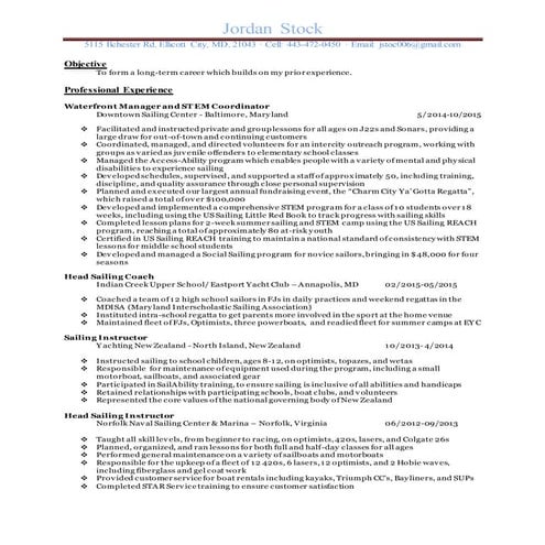 Resume (Sailing) | DOCX