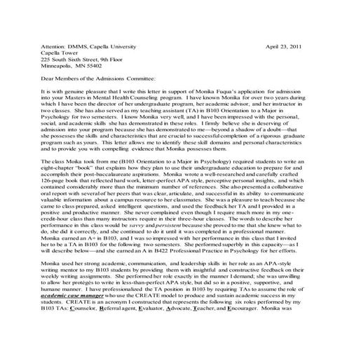 Recommendation IUPUI | PDF