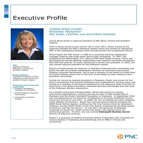 PNC Bank - Connie Bond Stuart bio | PDF
