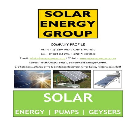 Solar Energy Group Profile 2016 (Email) | PDF