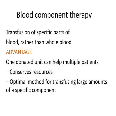 blood component therapy | PPTX