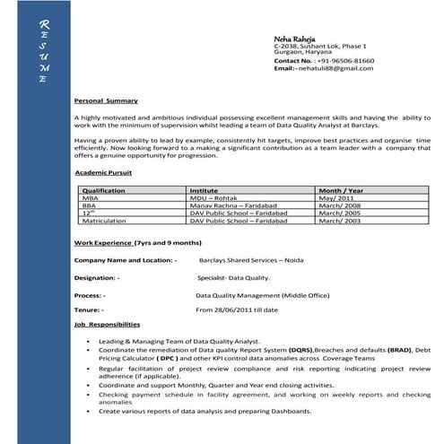 Neha Raheja_CV | PDF