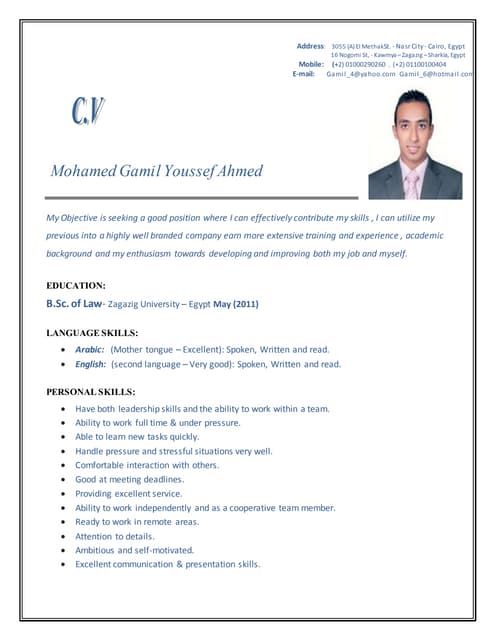 mohamed Ezat (cv) | DOC | Business Accounting & Finance | Business