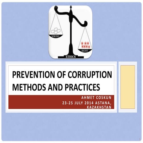 prevention of corruption methods and practices3 | PPT