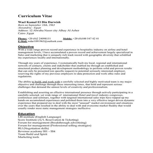 wael Darwish CV4 | PDF