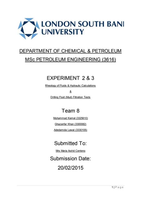 Mud balance test (drilling fluid lab test) | PDF