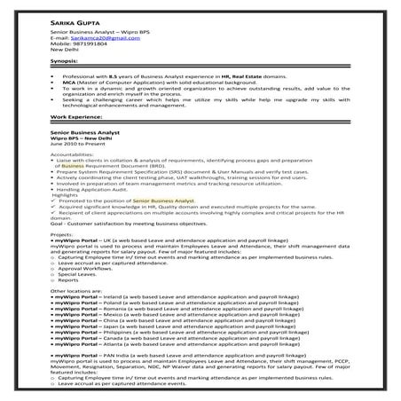 BA_Resume | DOC | Computer Software and Applications | Computing