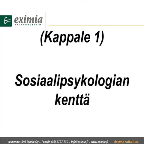 Kaikki Eximian kpl luentokalvot | PPT