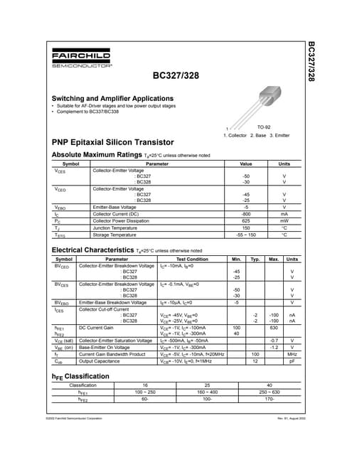 Original PNP Transistor BC557C C557C 557 TO-92 New | PDF