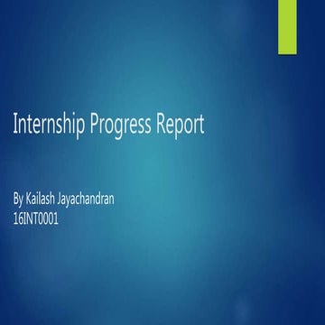 Internship Progress Review | PPTX