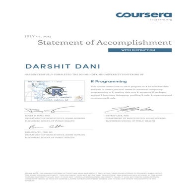 Coursera Rprog Certificate Pdf