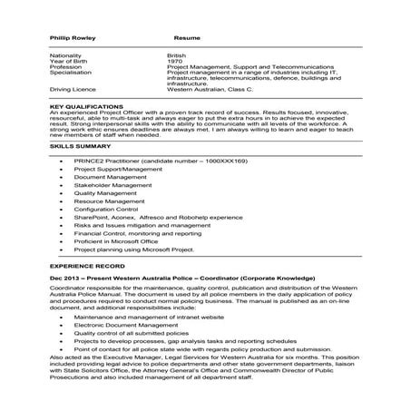 Phillip Rowley Resume | PDF