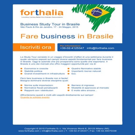 Business Study Tour in Brazil - May 2015 | PDF | South America Travel ...