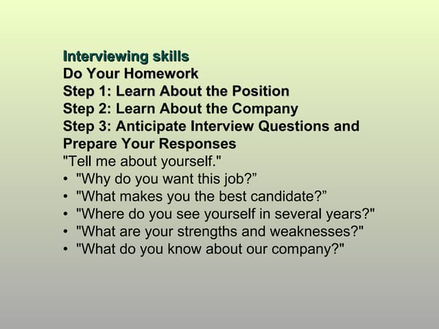 communication skills - interview | PPTX