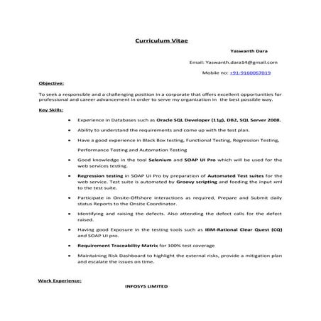 brahmaiah resume | DOCX