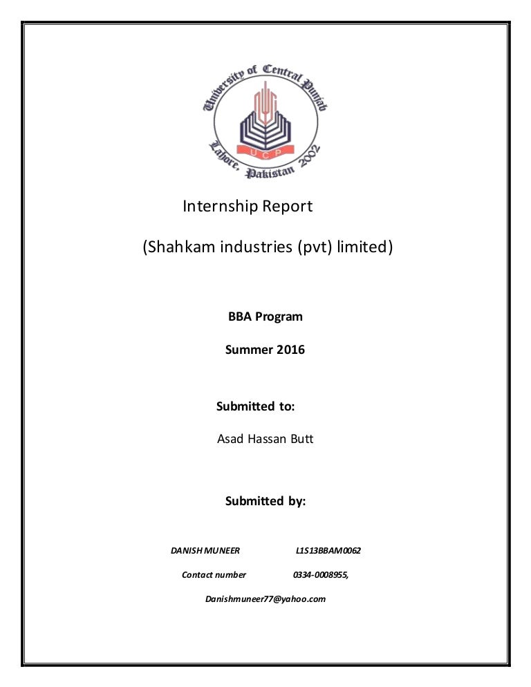 INTERNSHIP REPORT COMPLETE