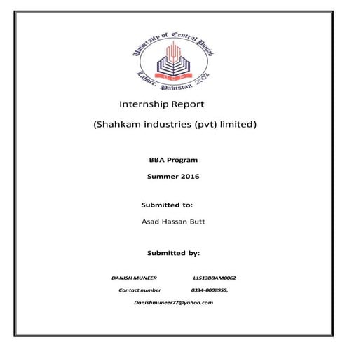 INTERNSHIP REPORT COMPLETE | DOCX | Apparel Industry | Industries
