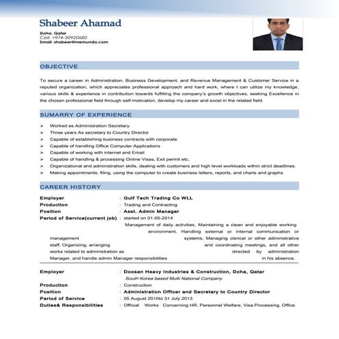 cv of Shabeer as of 19-09-2016 | PDF