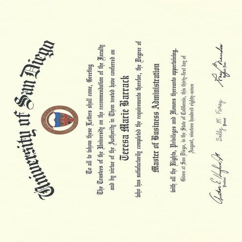 University of San Diego Diploma | PDF | Graduation | Personal ...