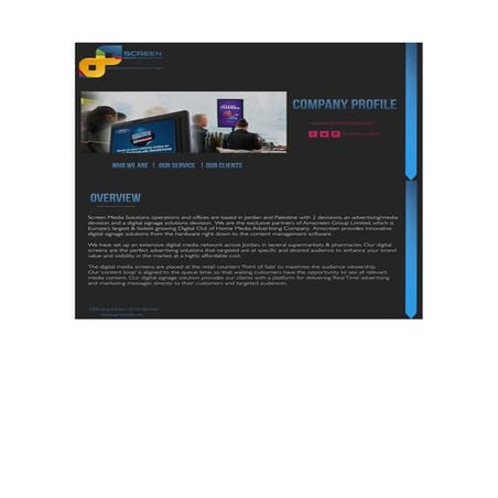 Screen Media Solutions - Company Profile | PDF