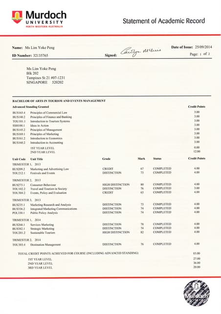 college transcript | PDF | Undergraduate Education | College Education