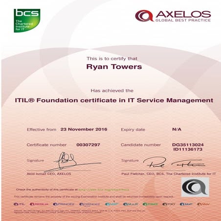 ITIL Foundation cert (1) | PDF