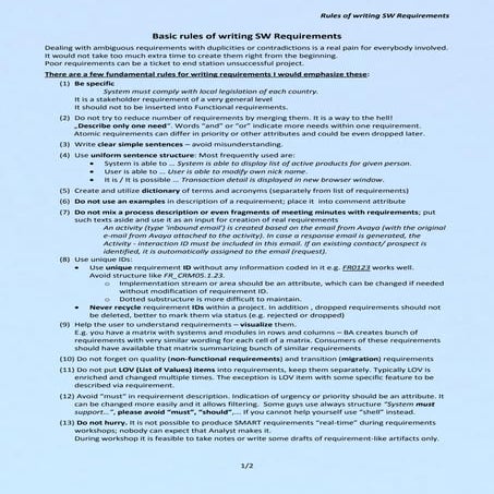 Writing_SW_Requirements_Basics | PDF