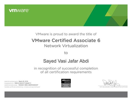 VMWare_VCA_cert | PPT