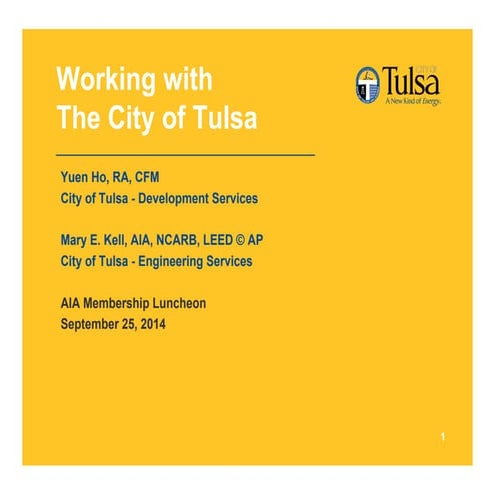 AIA City processes presentation 092514 | PDF | Civil Engineering Industry | Industries