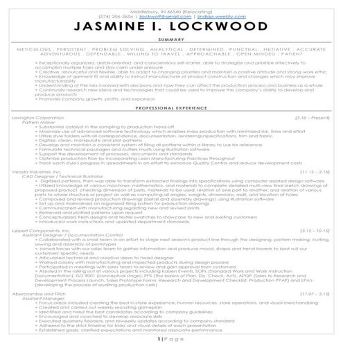 Jasmine Lockwood - Resume | PDF