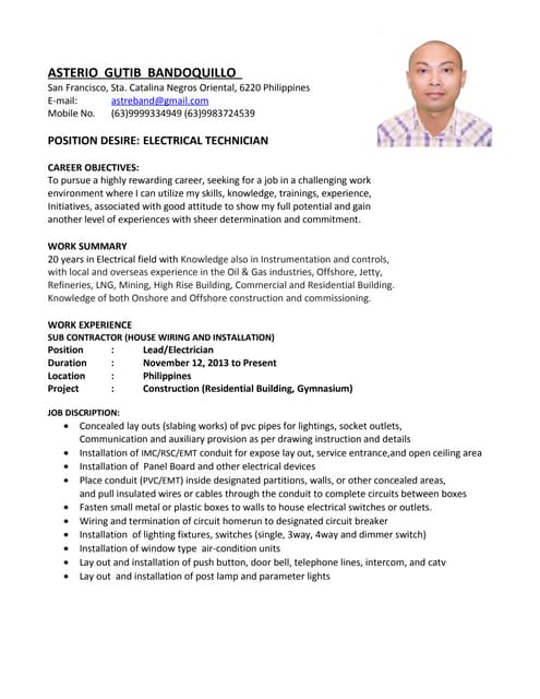 E&I inspector cv | PDF