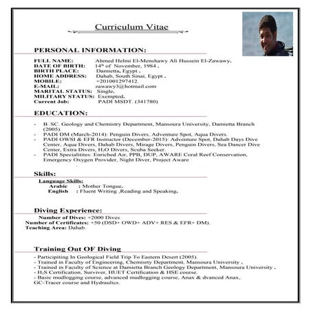 Ahmed Helmi CV-MSDT | PDF