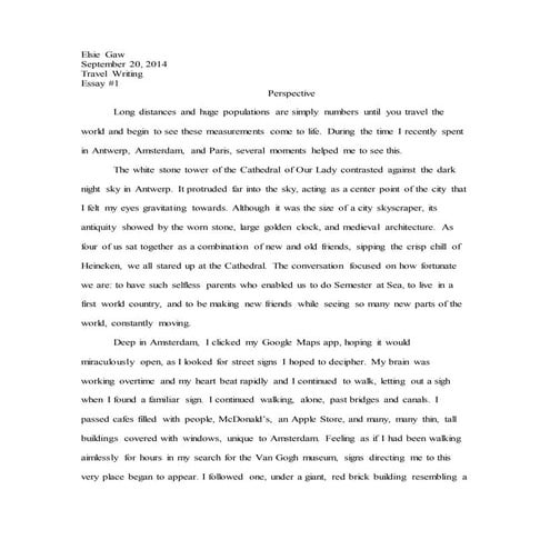 Perspective Essay | DOCX