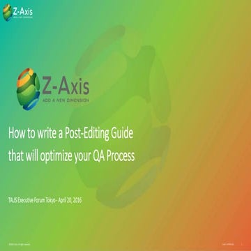 How to write a Post-Editing Guide that will optimize your QA Process ...