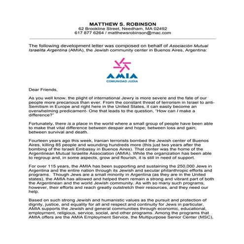 *DEVELOPMENT LETTER | PDF