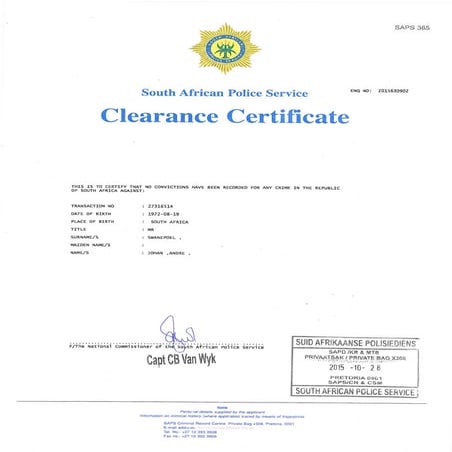 Police clearance | PDF