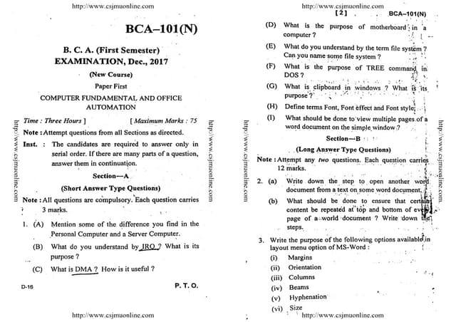 Bca 1 Sem Dec 2017pdf