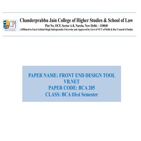 FRONT END DESIGN TOOL VB.NET | PDF