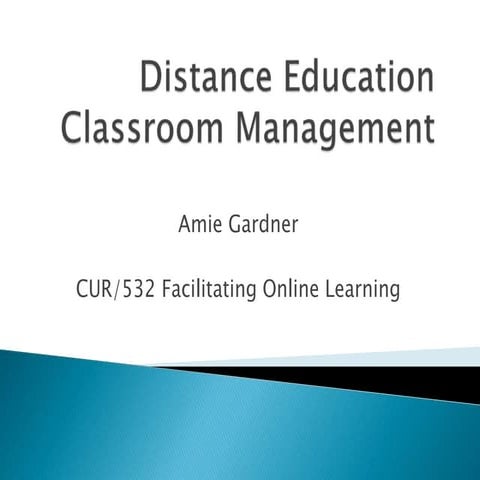 Distance Education Classroom Management | PPTX
