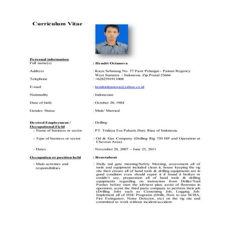 CURRICULUM VITAE UPDATE OM | DOC