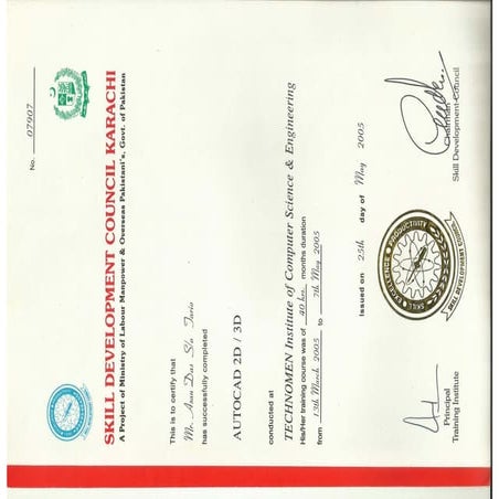 AUTO CAD Certificate | PPT
