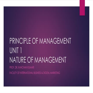 BCA POM UNIT 1 nature of management drKanchan.pptx