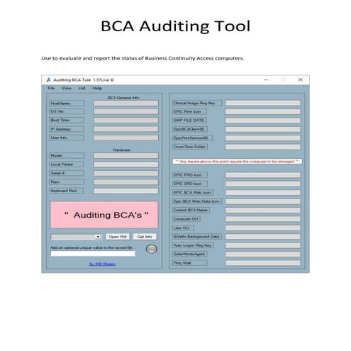 BCA computer evaluation tool | PDF