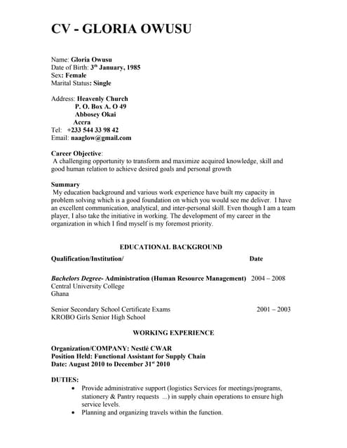 CURRICULUM VITAE of SIMPHIWE C. NXUMALO (1) | PDF