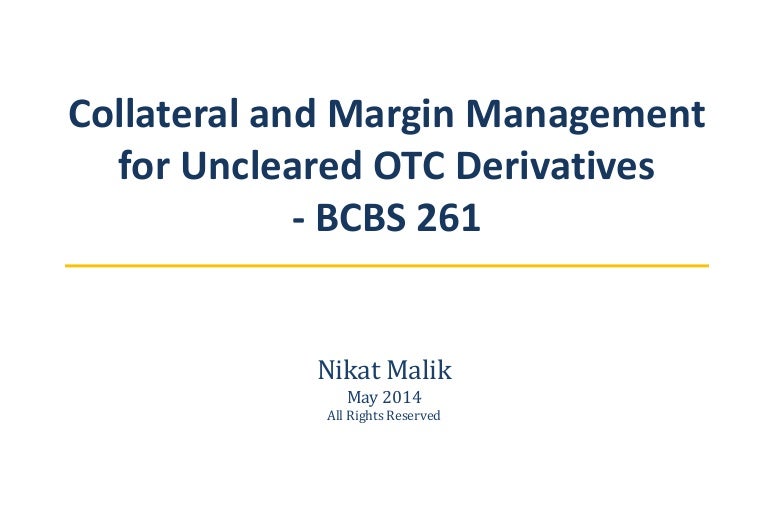 Collateral Management Derivatives