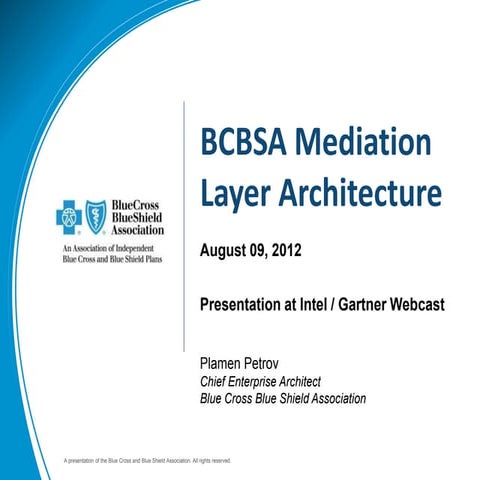 BCBS & Mediation Layer Architecture | PPT